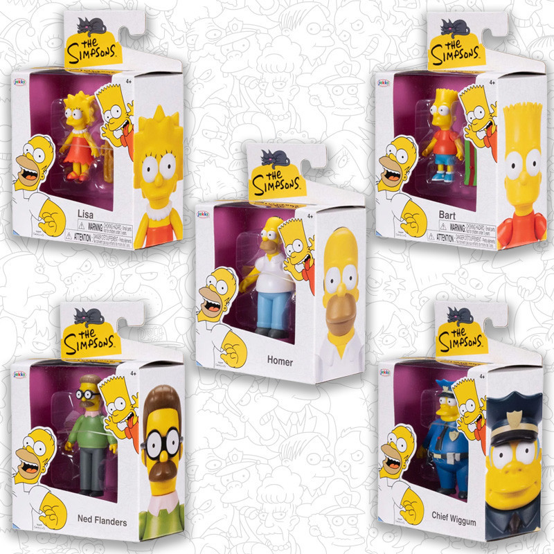 Figurine jakks pacific the simpsons asst figs 6,3cm wave 1 8pcs - préco ...