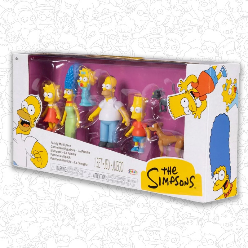 Figurine jakks pacific the simpsons multipack family fig 6,3cm - préco ...